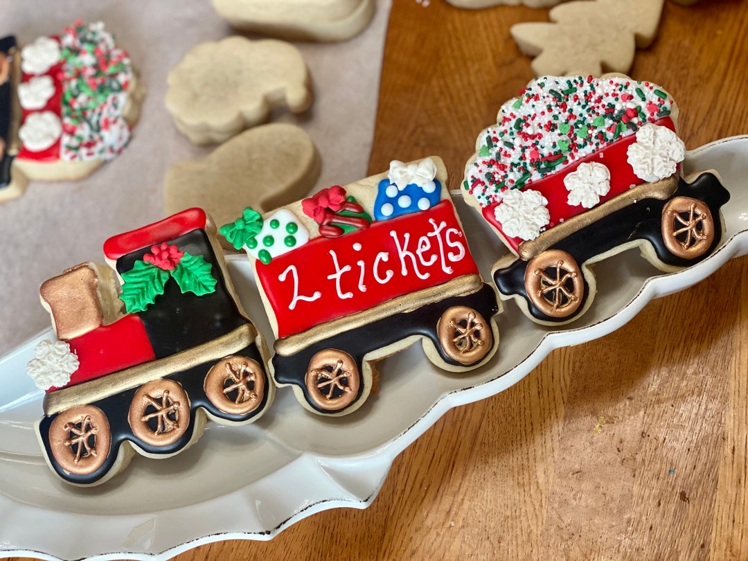 Christmas Train Cookies - Etsy