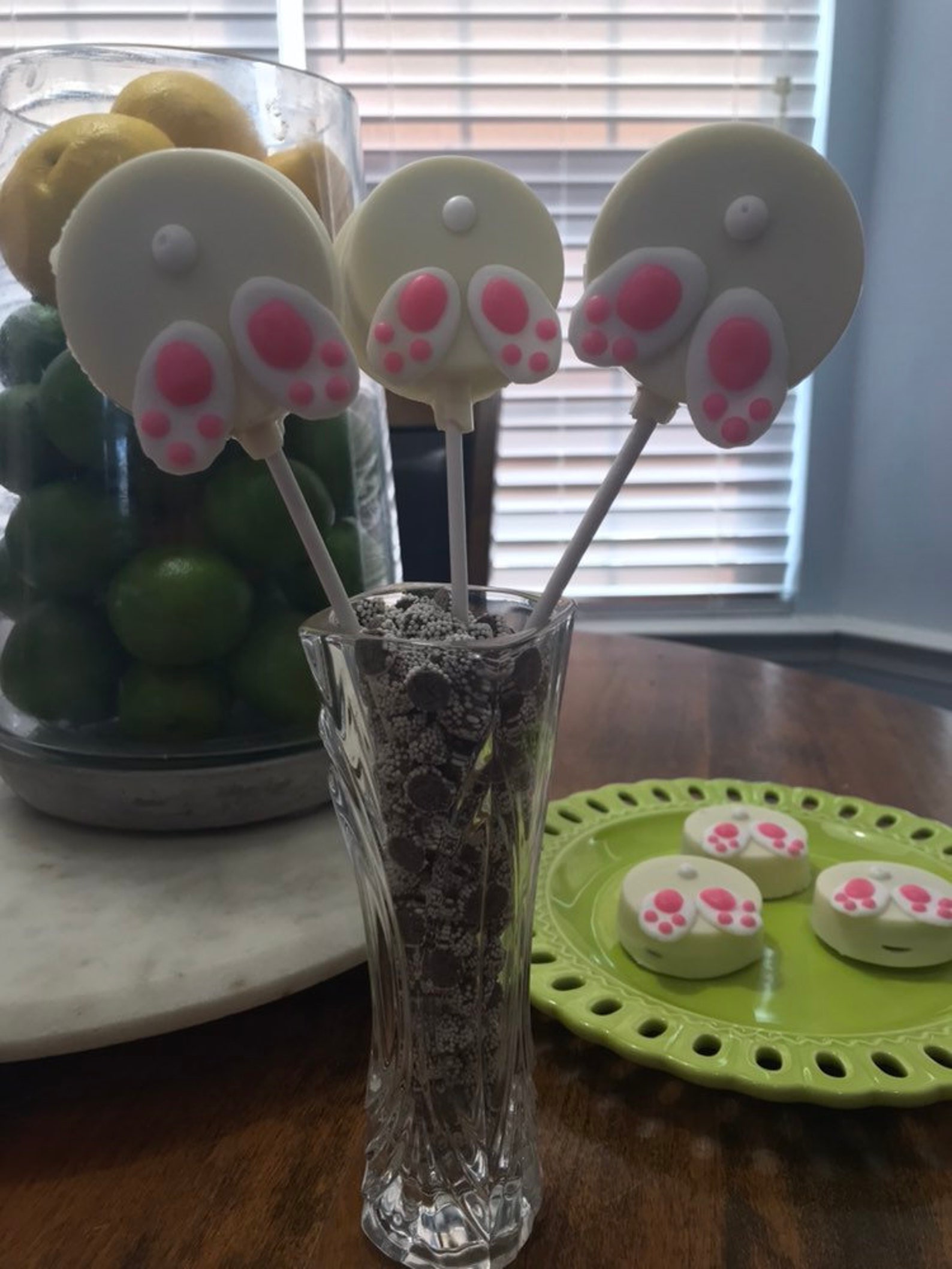 Chocolate Covered Oreo Bunny Tails Pop Cookies - Etsy