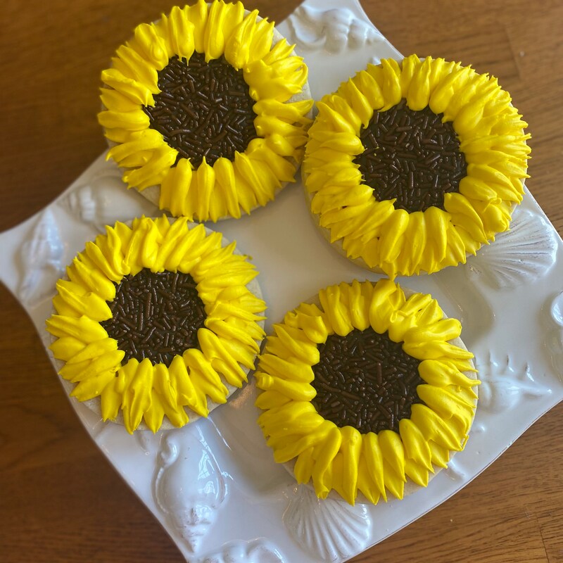 Sunflower Cookie - Etsy