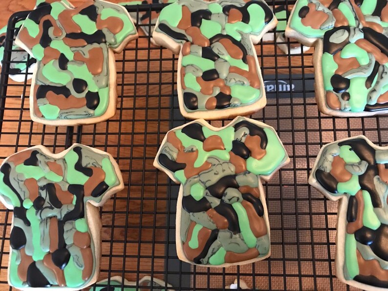 Camouflage Cookies - Etsy