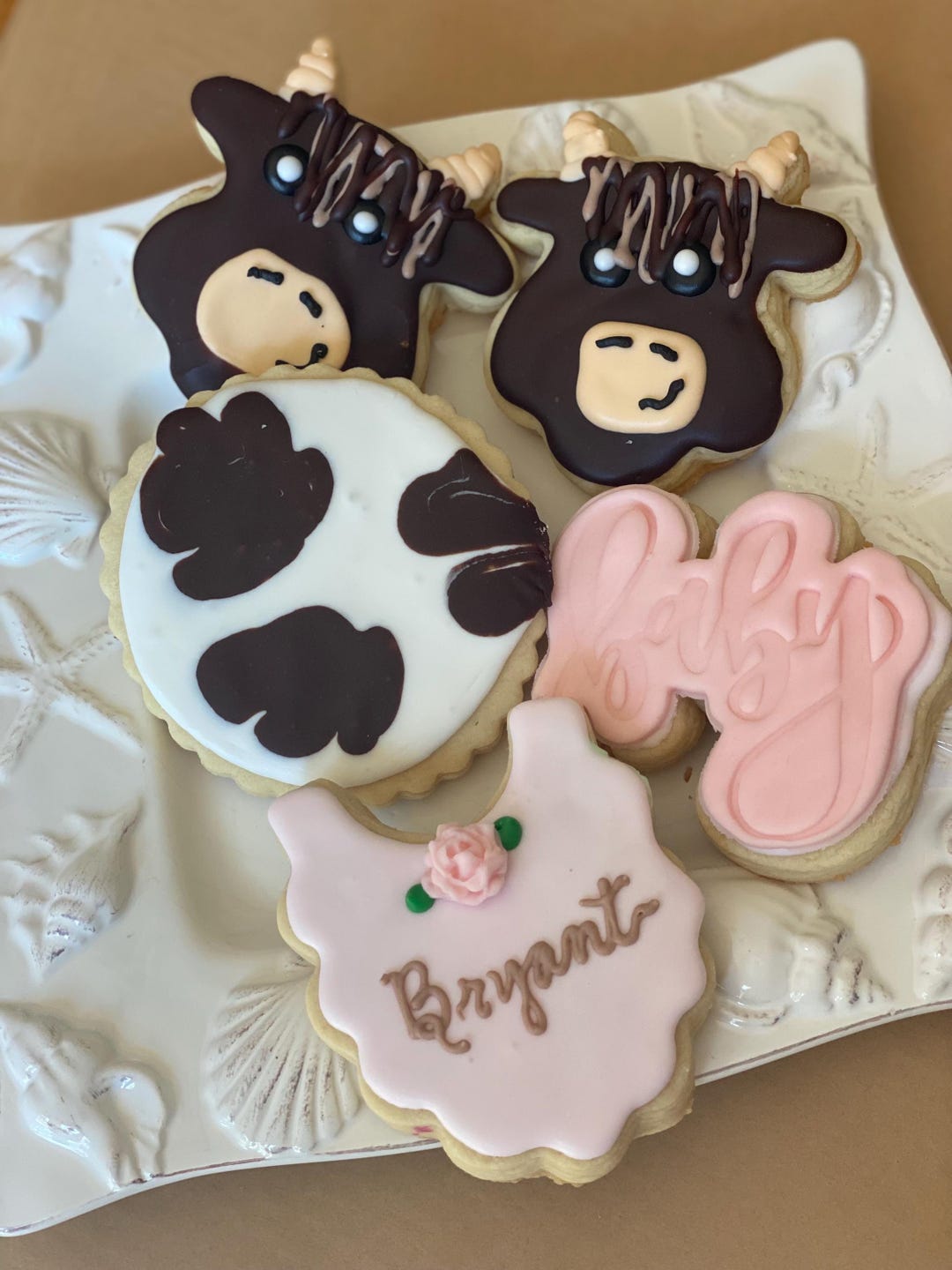 Cow Themed Baby Shower Cookies - Etsy