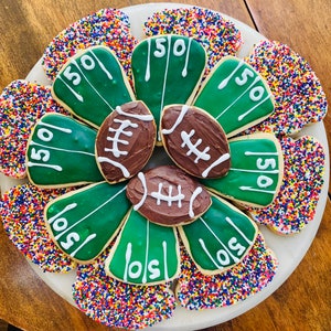 Football Stadium Cookies Platter - Etsy