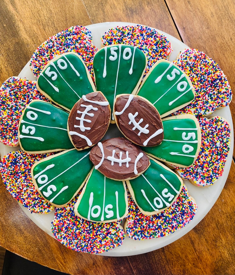 Football Stadium Cookies Platter - Etsy