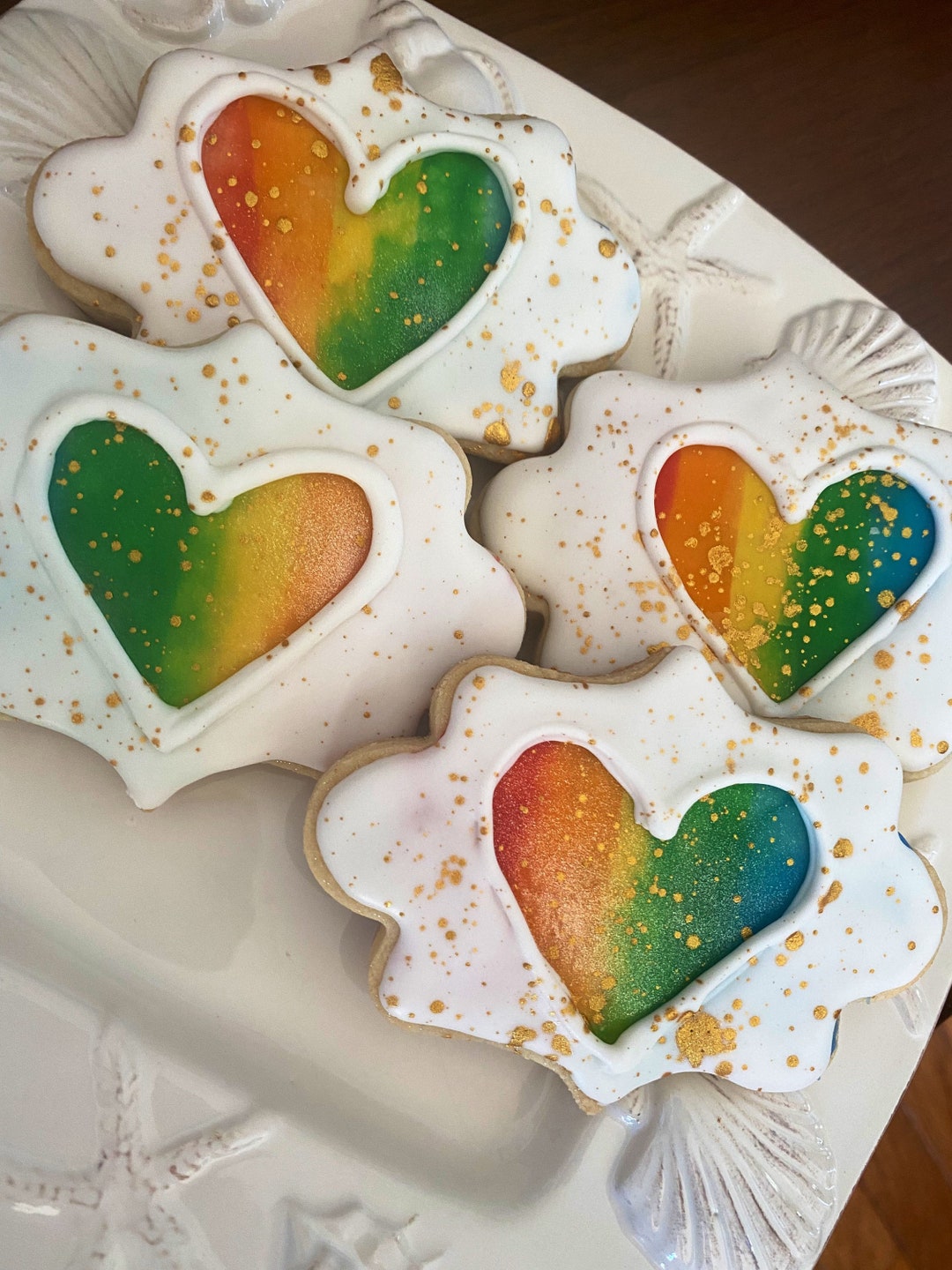 Rainbow Love Cookies - Etsy