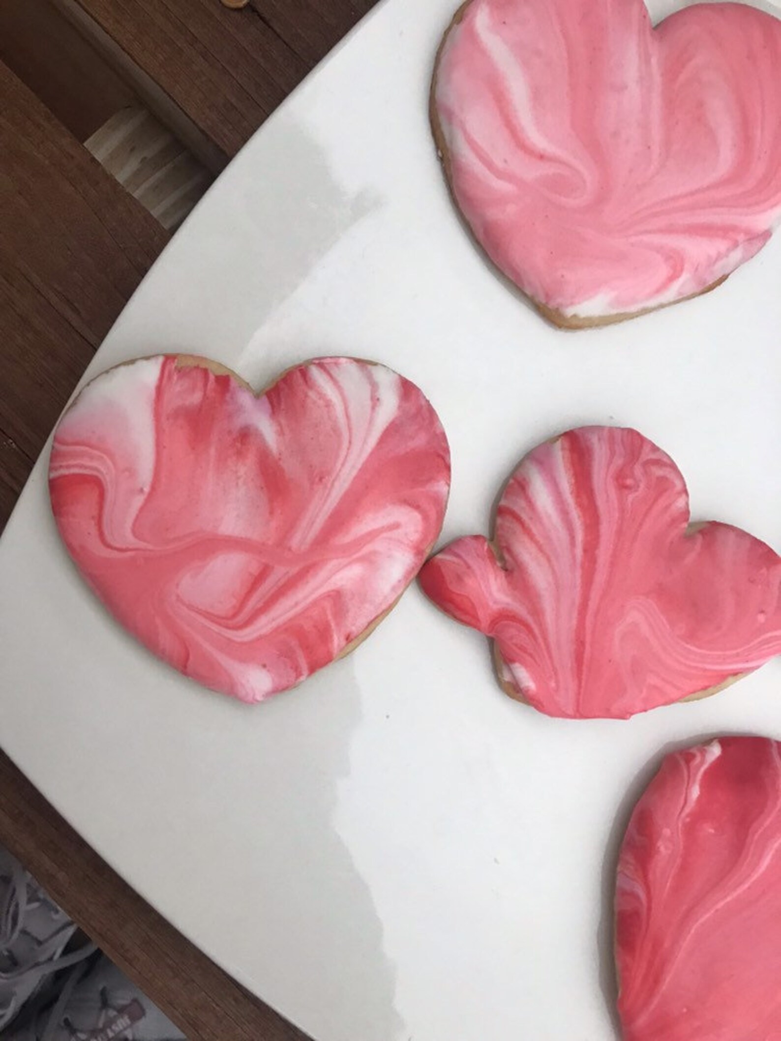 Marbled Valentine Heart Cookies - Etsy