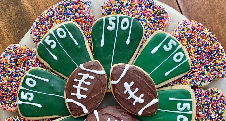 Football Stadium Cookies Platter - Etsy