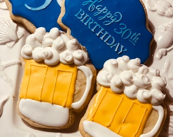 Mini Beer Mug Sugar Cookies 2 1/2 Dozen Mini Cookies - Etsy