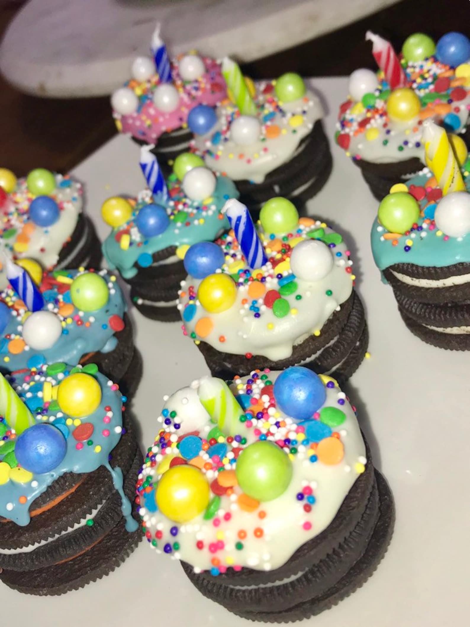 Double Stacked Cookie Birthday Cake - Etsy