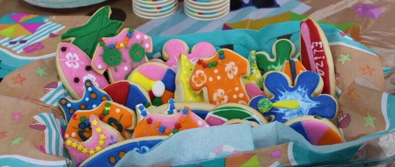 Summertime Theme Cookies. Beach Balls Palm Trees Swimsuit - Etsy