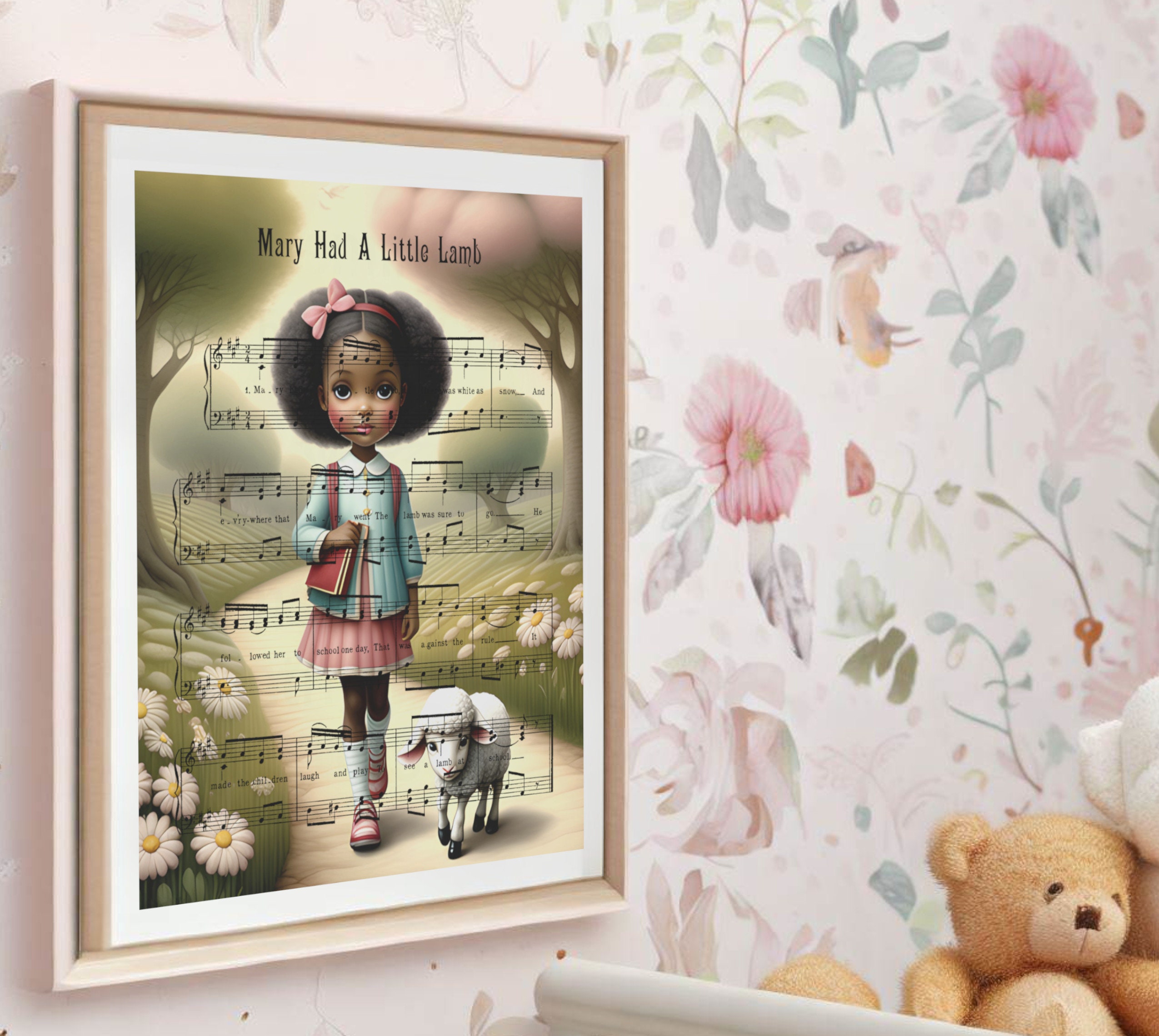 Nursery Rhyme Art Mother Goose Art Girl Bedroom Decor - Etsy