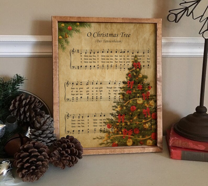 O Christmas Tree Sheet Music Art Print (digital Download) - Etsy