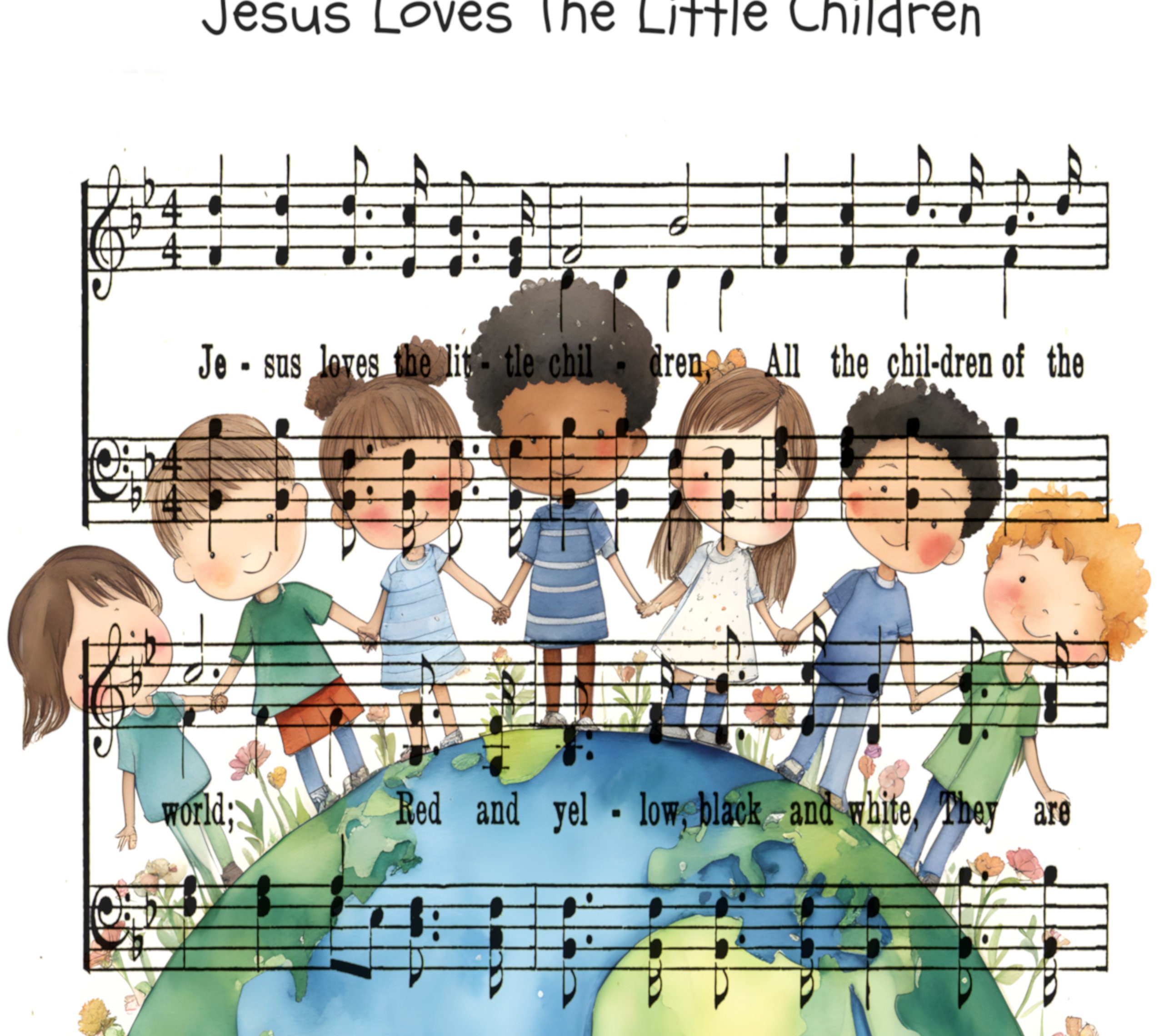 Children's Hymn, Sunday School Song, Jesus Loves the Little Children ...