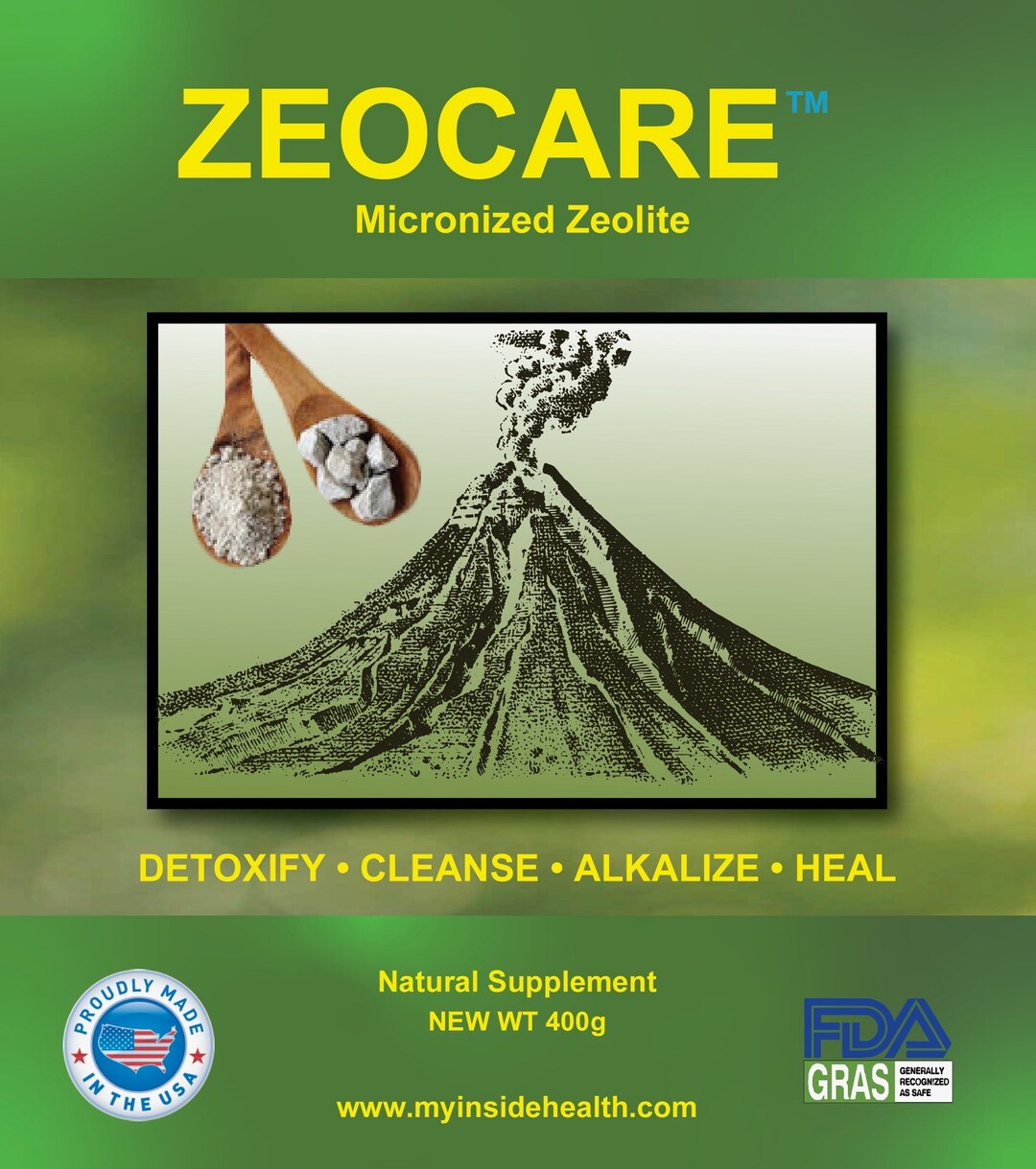 Zeocare 3 Packs of Micronized Zeolite Supplement, Detox Powder, Net ...
