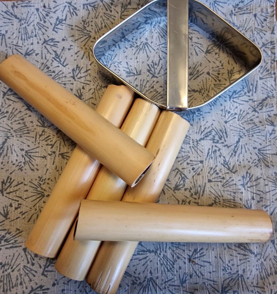 PARTY CANNOLI SET - 7 Party Traditional Italian/sicilian Bamboo Cannoli ...