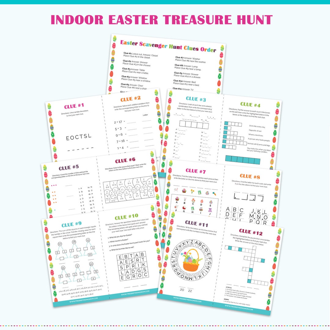Indoor Easter Scavenger Hunt for Older Kids | Easter Activities for ...