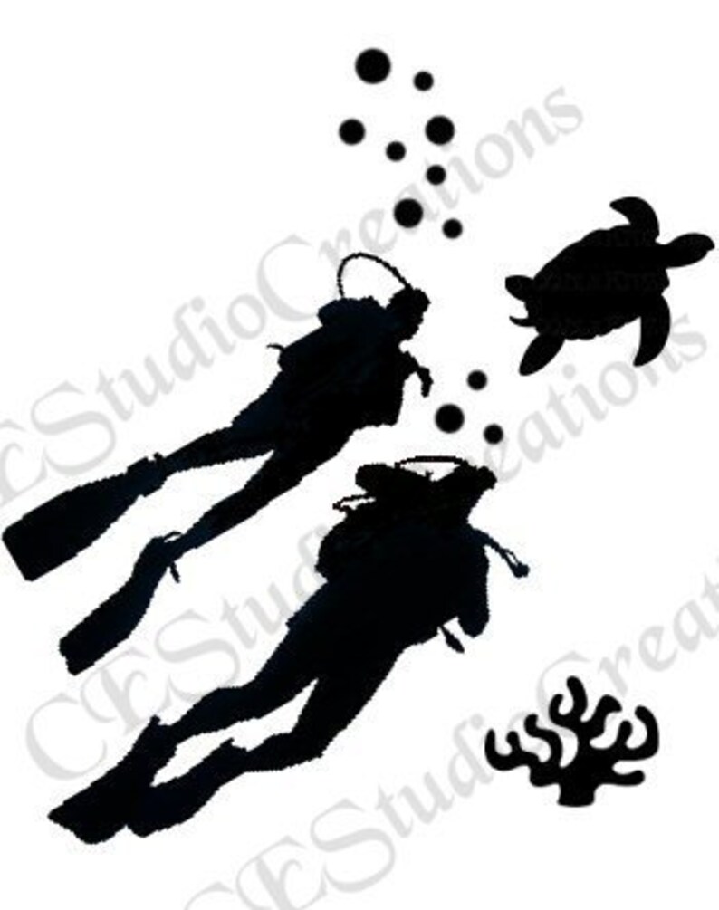 Scuba Dive Couple Book Folding Pattern - Etsy