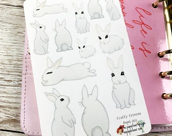 Bunny to Do Stickers S031 Rabbit Variety Pack Stickers for Happy ...