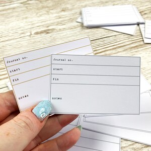 Journal Index Cards Library Style Cards and Stickers for Journals - Etsy