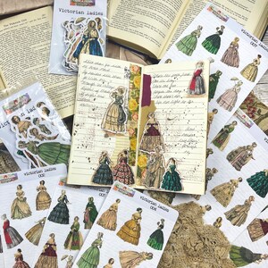 Victorian Ladies Die Cut Ephemera and Sticker Flakes Themed Journal ...