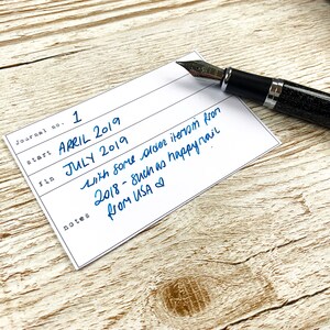 Journal Index Cards Library Style Cards and Stickers for Journals - Etsy