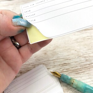 Journal Index Cards Library Style Cards and Stickers for Journals - Etsy