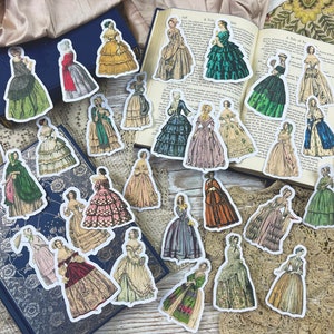Victorian Ladies Die Cut Ephemera and Sticker Flakes Themed Journal ...