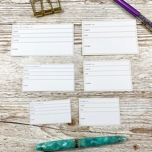 Journal Index Cards Library Style Cards and Stickers for Journals - Etsy
