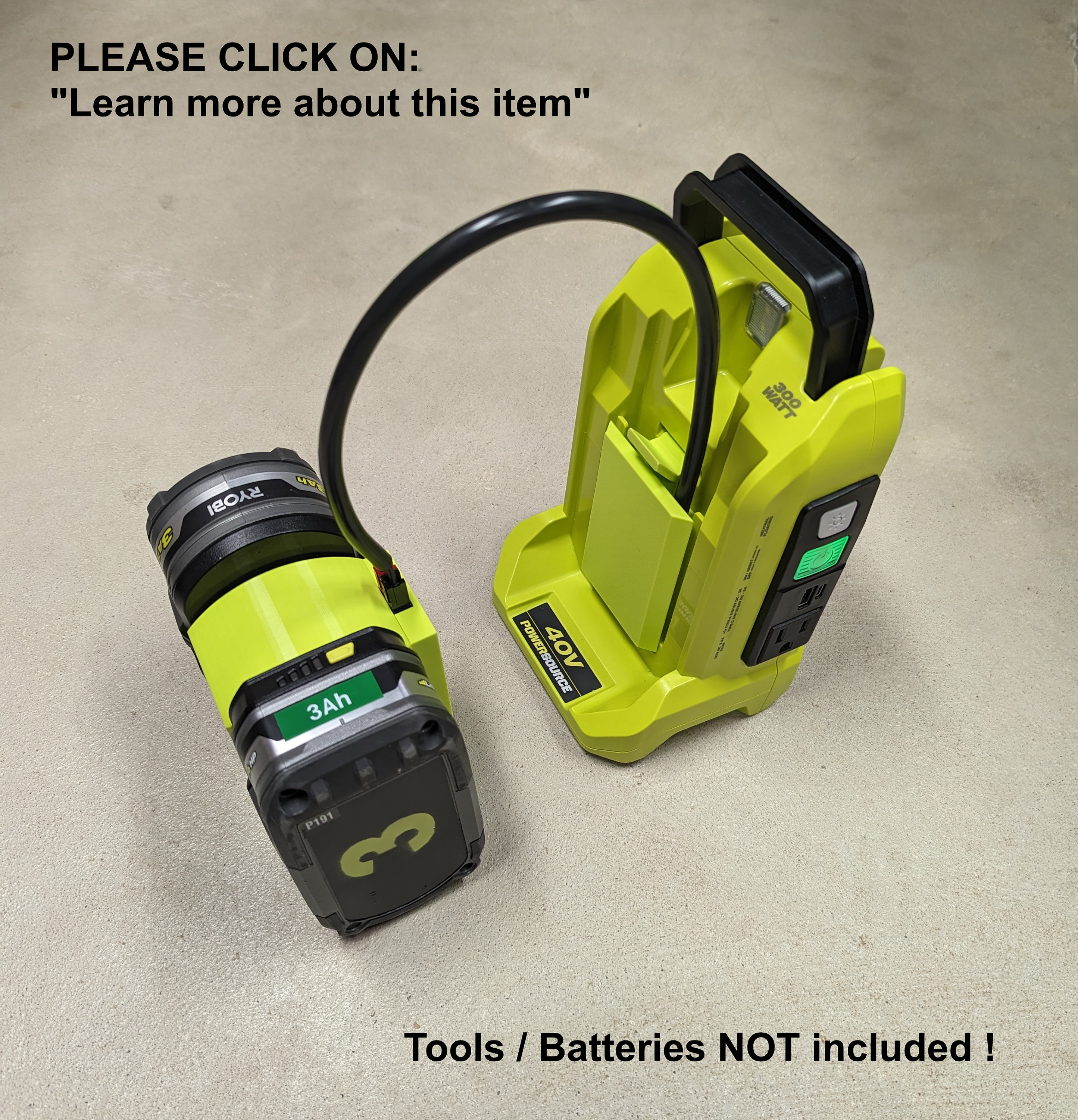 18v Dual Battery Adapter Wired to 40v Tools, Compatible With Ryobi - Etsy