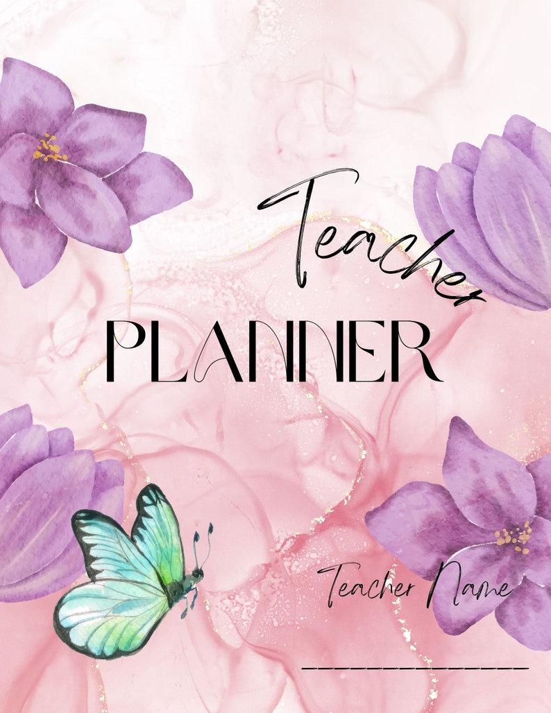 Butterfly Planner Teacher 2023-2024 - Etsy