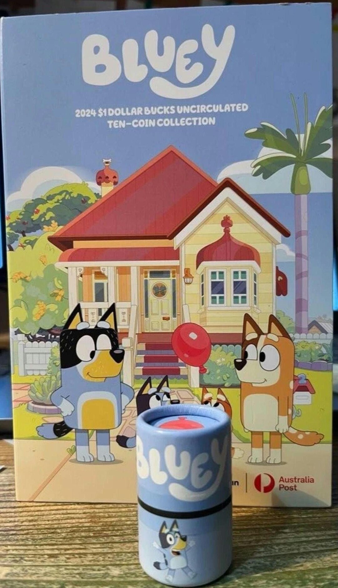 Bluey 2024 Coin Tube Full Set 10 Coins & Folder Chance of Finding ...