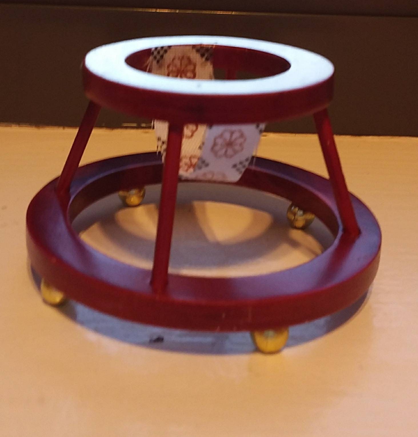 Baby Walker Miniature Dollshouse Accessories Mahogany Timber Babies ...