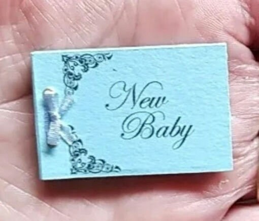 Miniature Baby Boy Light Blue Fillable Photo Album Dollhouse ...