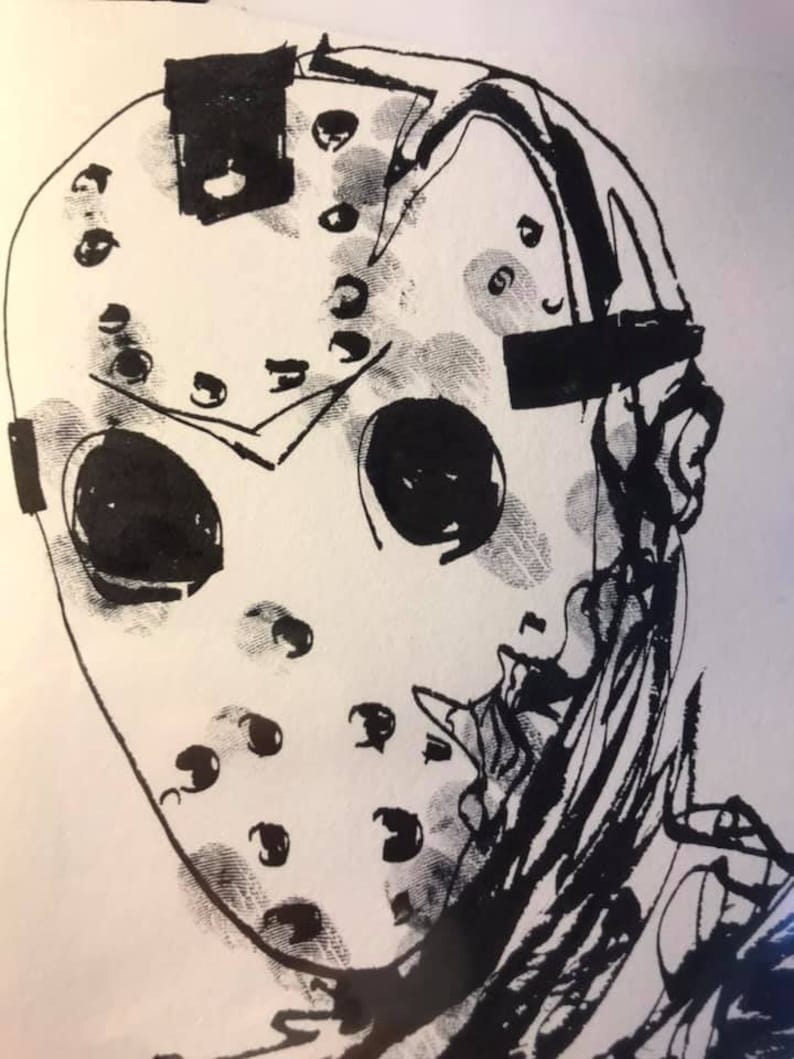 Friday the 13TH Sketch With FREE 20 PAGE COMIC - Etsy