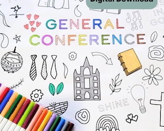 General Conference Coloring Page | Instant Download | LDS General ...
