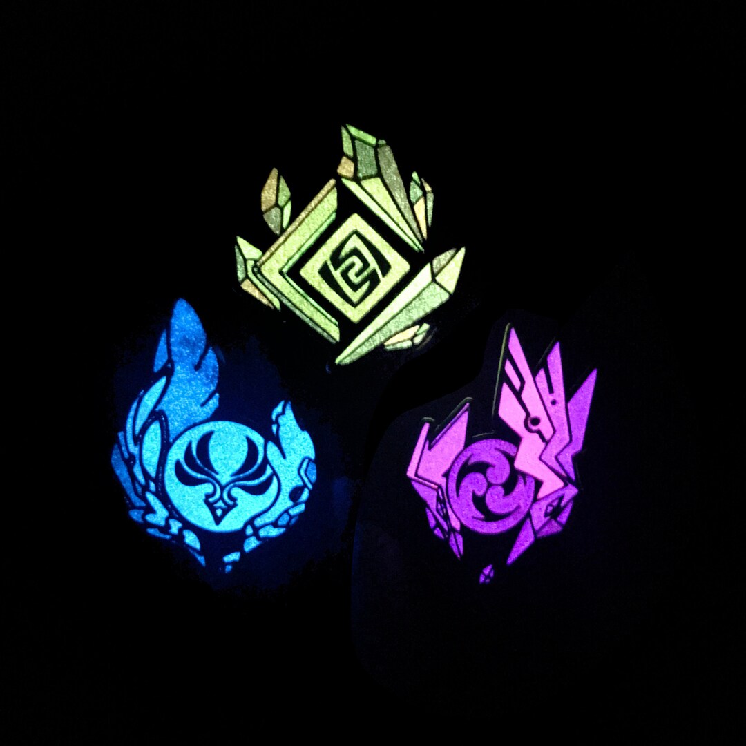 Anemoculus/geoculus/electroculus Glow in the Dark Enamel Pins - Etsy