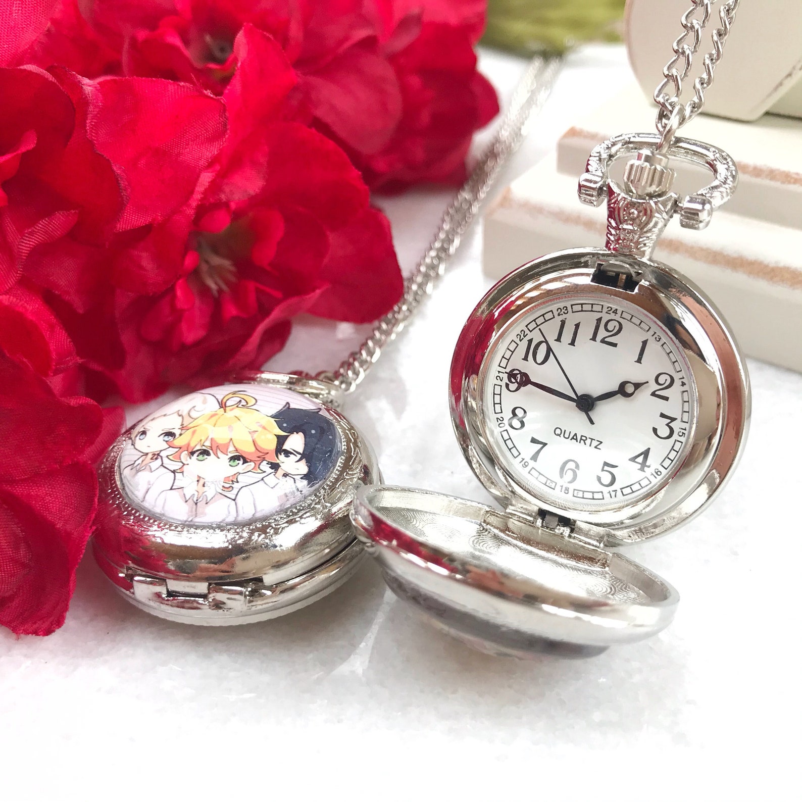TPN Silver Pocket Watch - Etsy UK