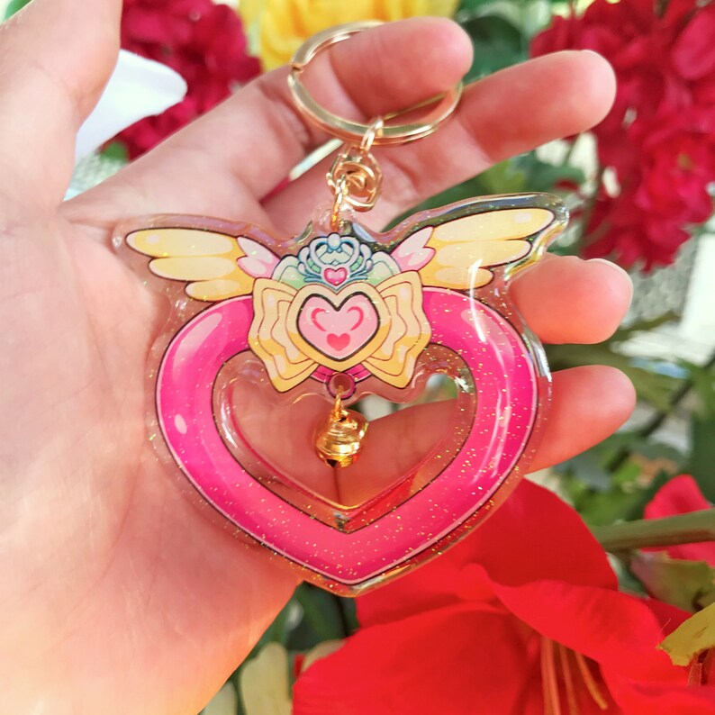 Strawberry Bell Double Sided Clear Acrylic Charm | Etsy