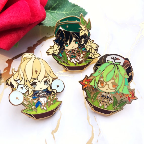 Mondstadt Edition: Genshin Impact Glow in the Dark Enamel Pins - Etsy UK