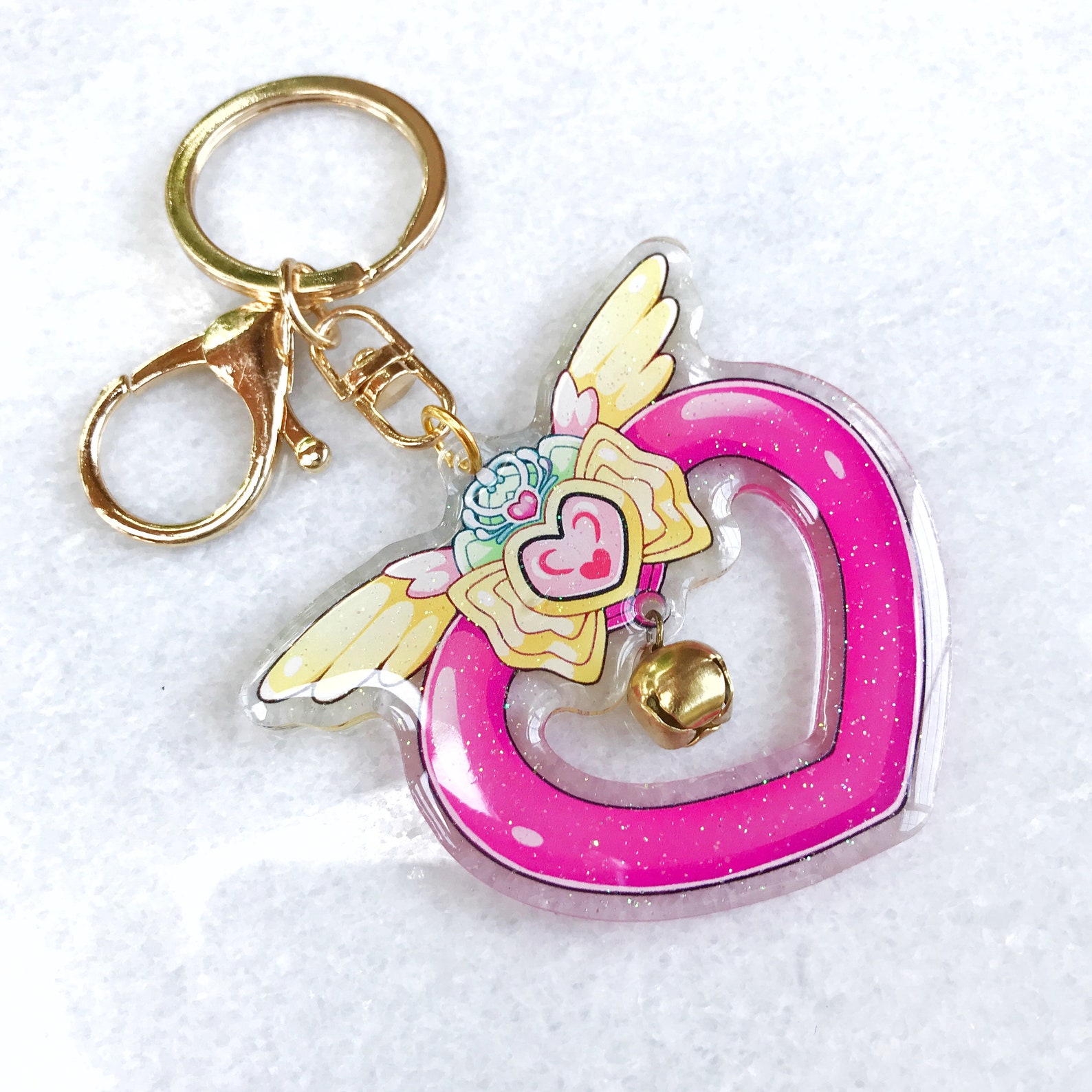 Strawberry Bell Double Sided Clear Acrylic Charm | Etsy