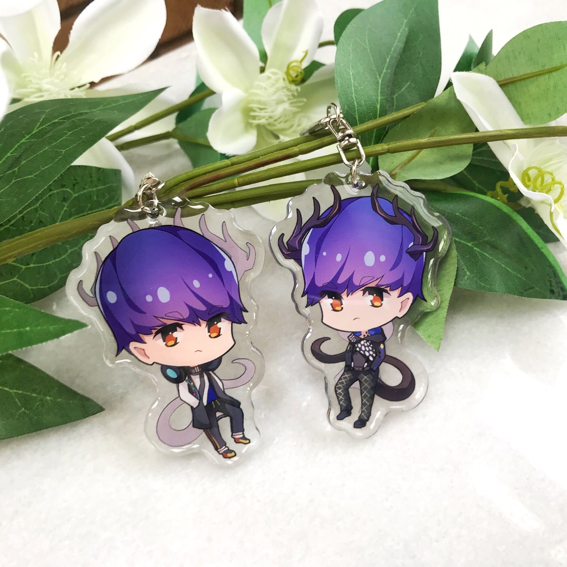 Demon Double Sided Acrylic Charms | Etsy