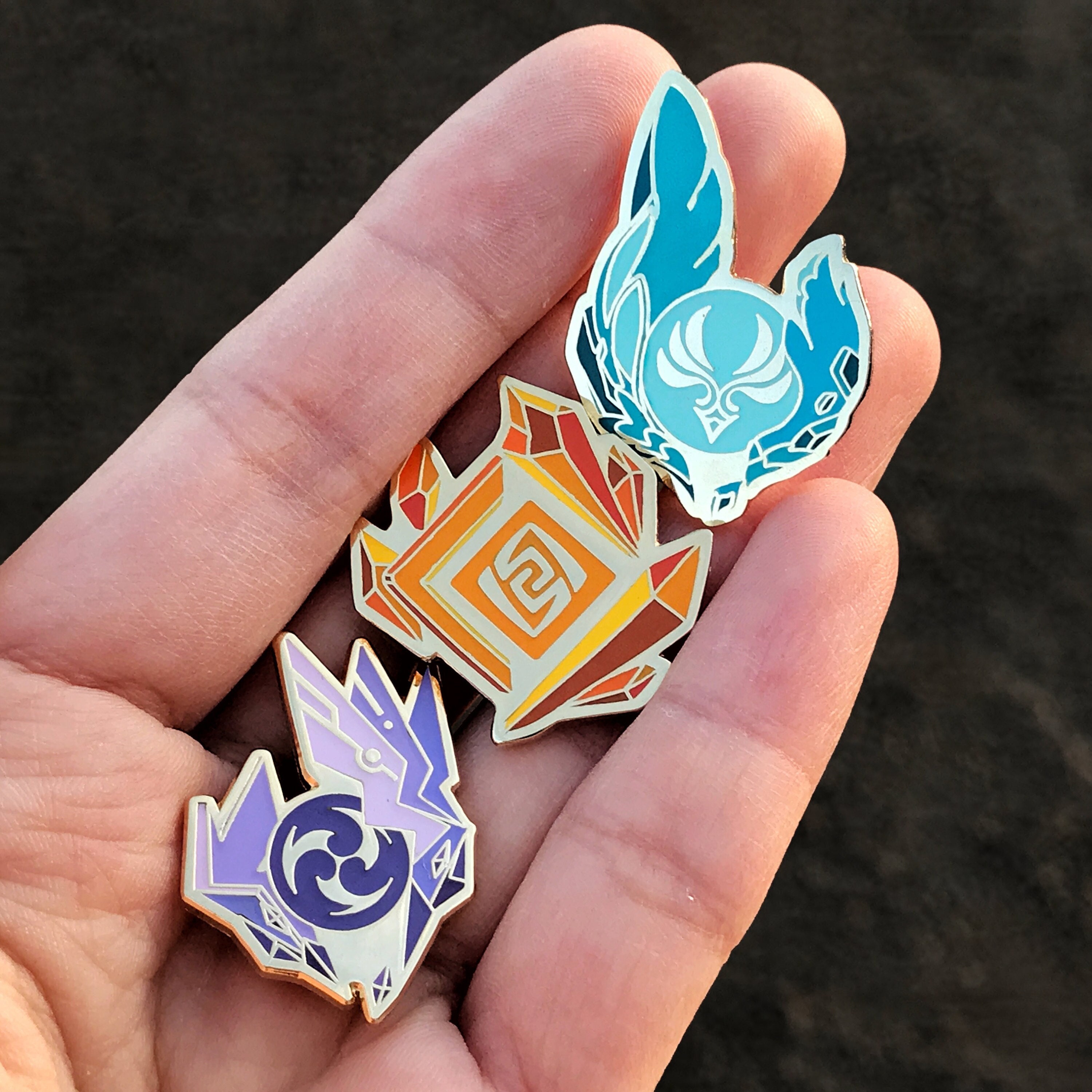 Anemoculus/geoculus/electroculus Glow in the Dark Enamel Pins - Etsy