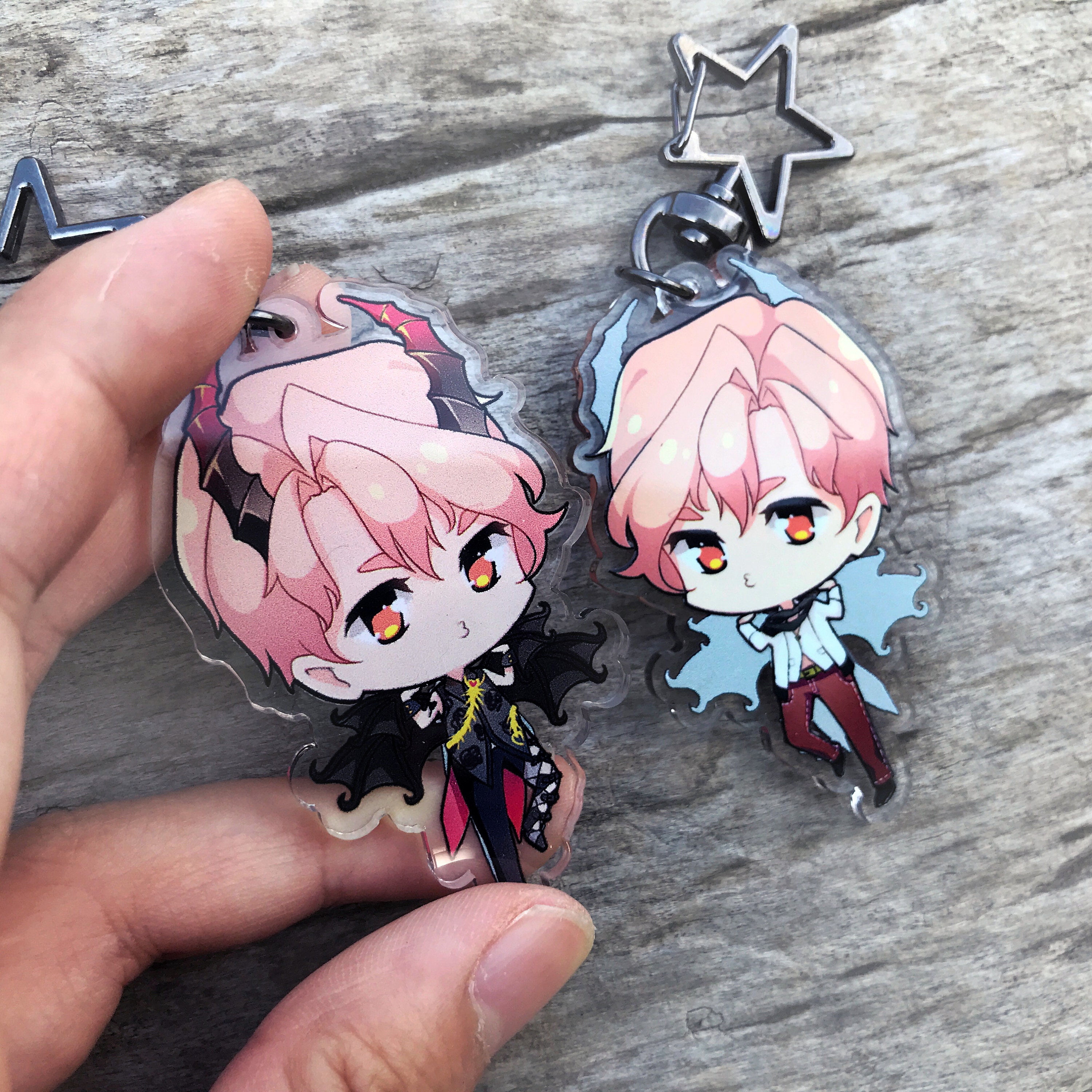 Demon Double Sided Acrylic Charms - Etsy UK