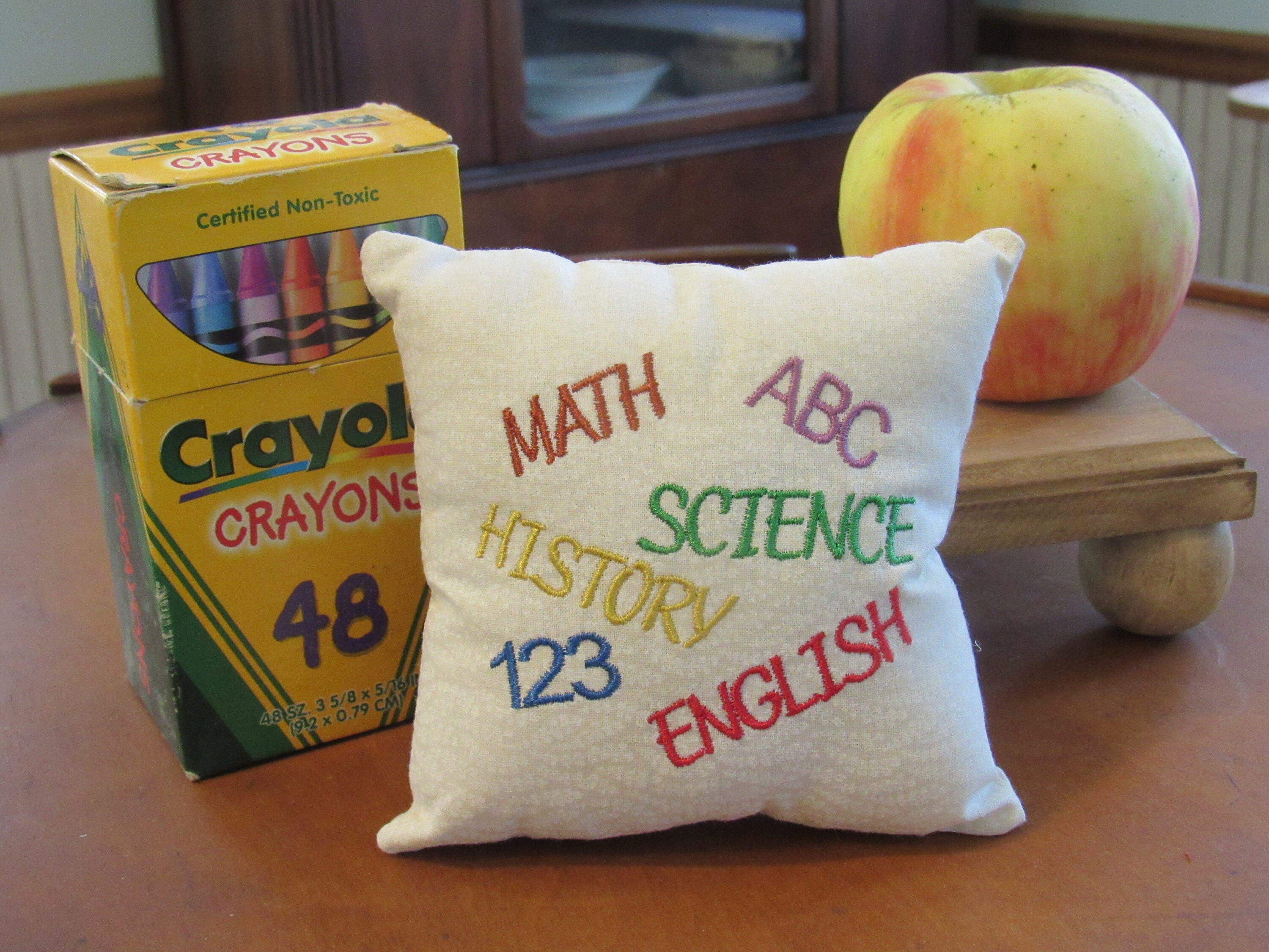 Handmade Embroidered Back to School Mini Pillows for Tier - Etsy