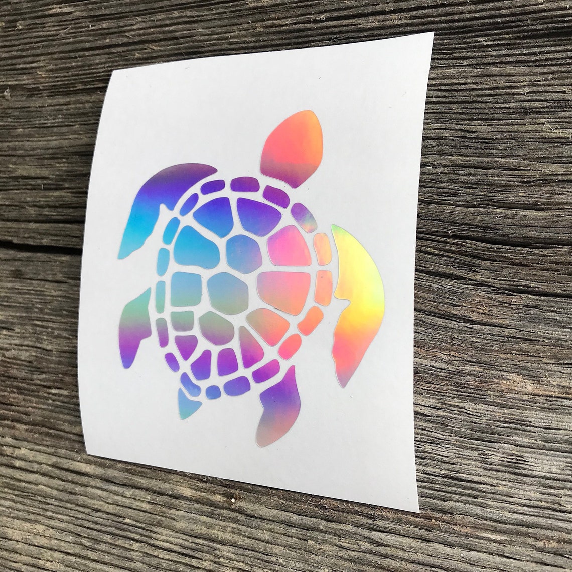 Holographic Sea Turtle Decal for Tumbler VSCO Turtle Sticker - Etsy