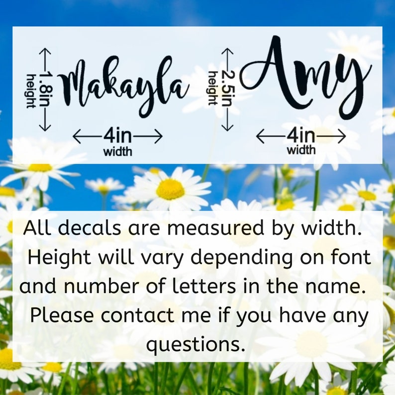 Name Decal for Tumbler, Vinyl Name Decal, Custom Name Decal, Name ...