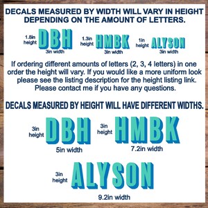 Double Layer Name Decal, Vinyl Name Decal, Name Sticker, Name Decal for ...