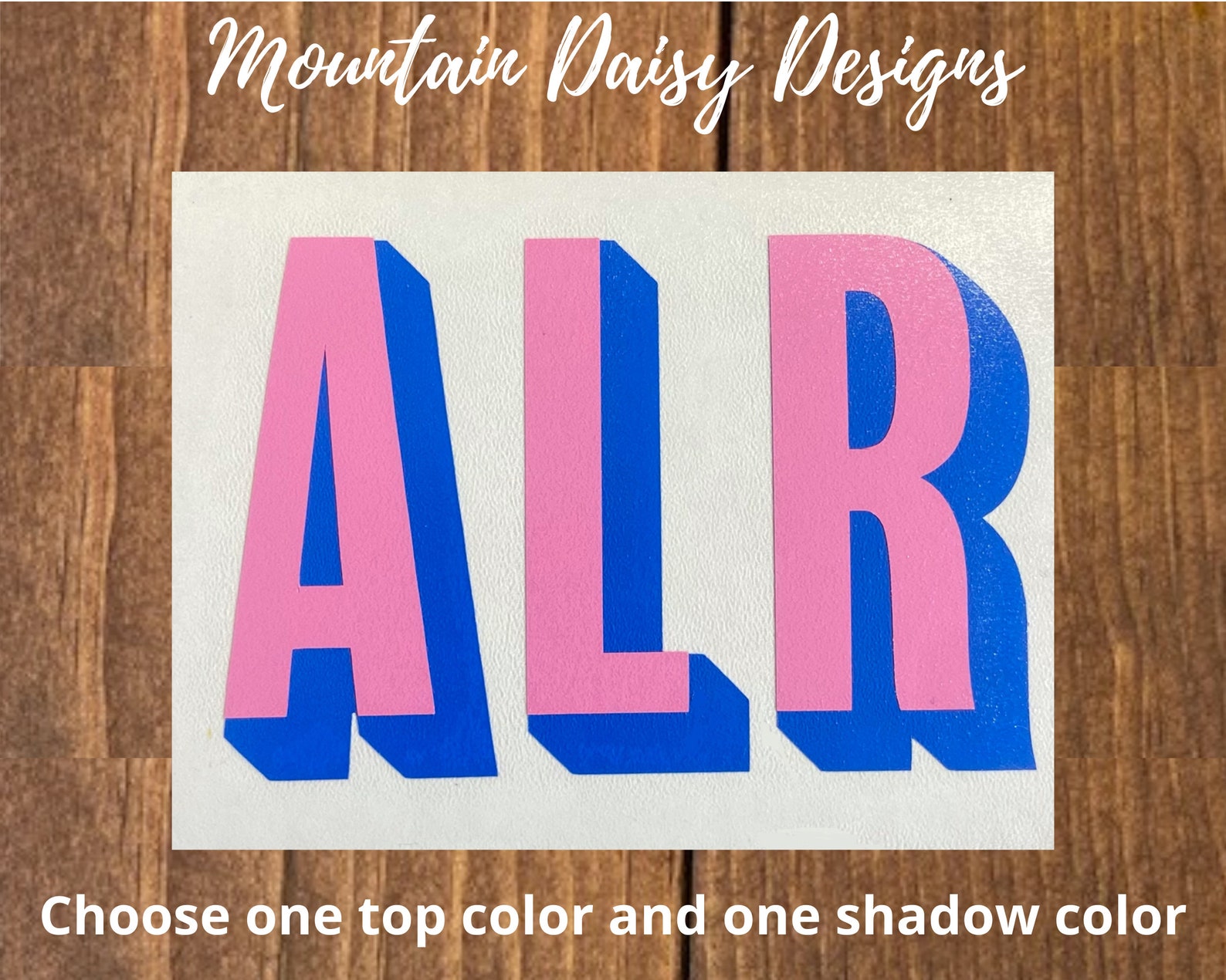 Shadow Double Layer Vinyl Monogram Decal Sticker Monogram Car - Etsy