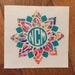 Flower Monogram Car Decal Sticker Flower Monogram Tumbler - Etsy