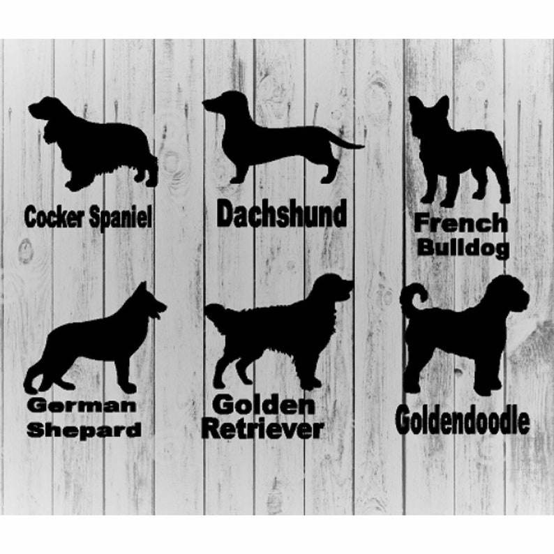 Dog Breed Decal Dog Decal Sticker Custom Dog Decal Sticker - Etsy