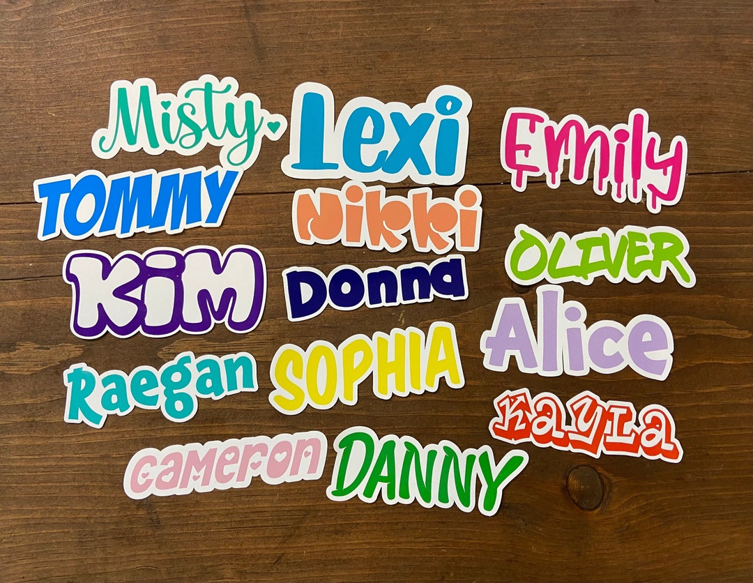 Personalized Name Sticker, Custom Name Label, Kids Name Sticker, Water ...